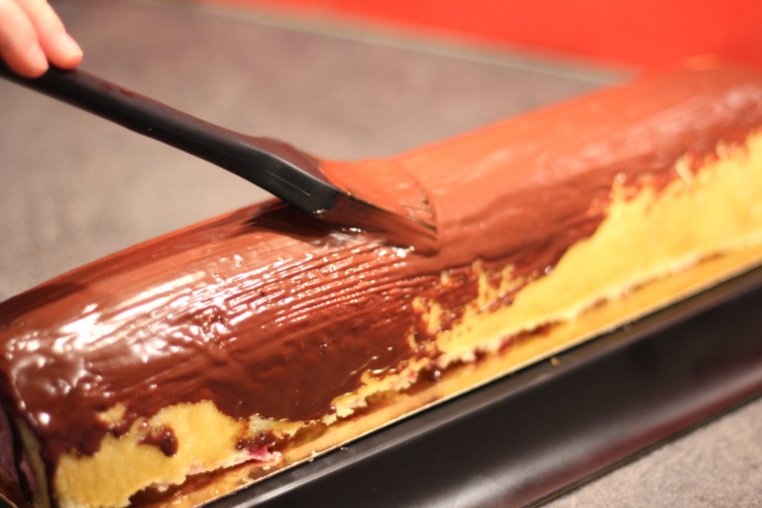 Bûche aux fruits rouges et chocolat – Eva Cuisine